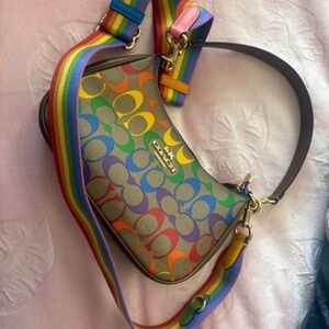 Coach | Bags | Coach Rainbow Signature Shoulder Bag | Poshmark